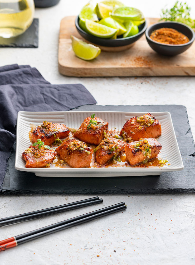 Miso and Lime Glazed Salmon with Togarashi | dish » Dish Magazine